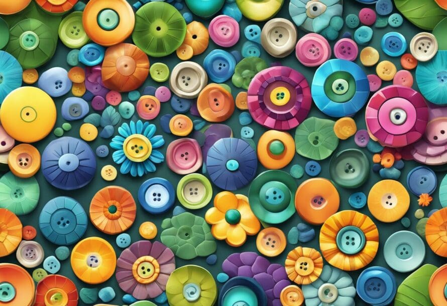 Button Art Mosaics: Crafting Vibrant Designs