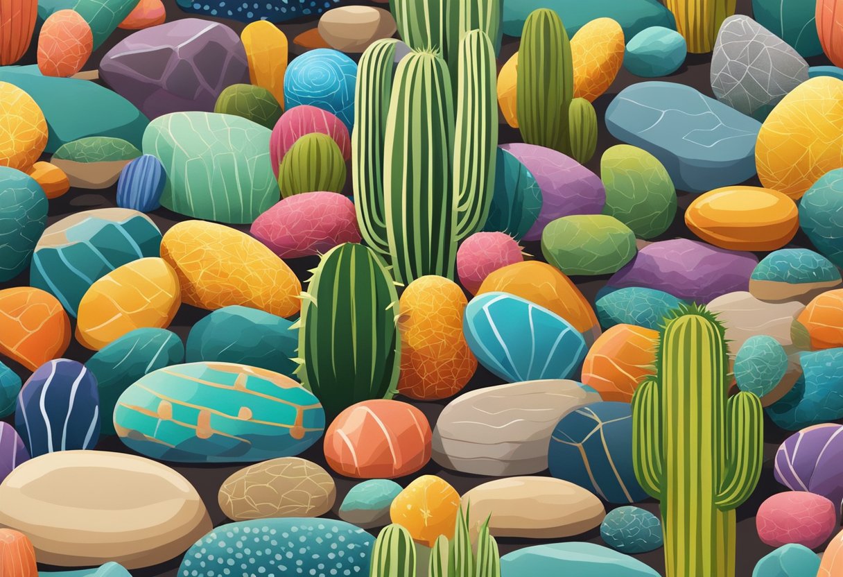 Painted Stone Cactus Garden: A Great Guide to Crafting Your Own Rock ...