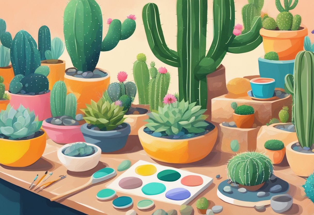 Painted Stone Cactus Garden: A Great Guide to Crafting Your Own Rock ...